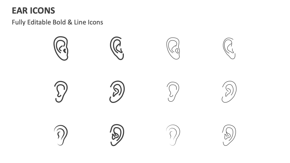 Ear Icons for PowerPoint and Google Slides - PPT Slides