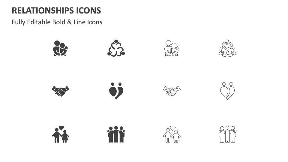 Relationships Icons for PowerPoint and Google Slides - PPT Slides