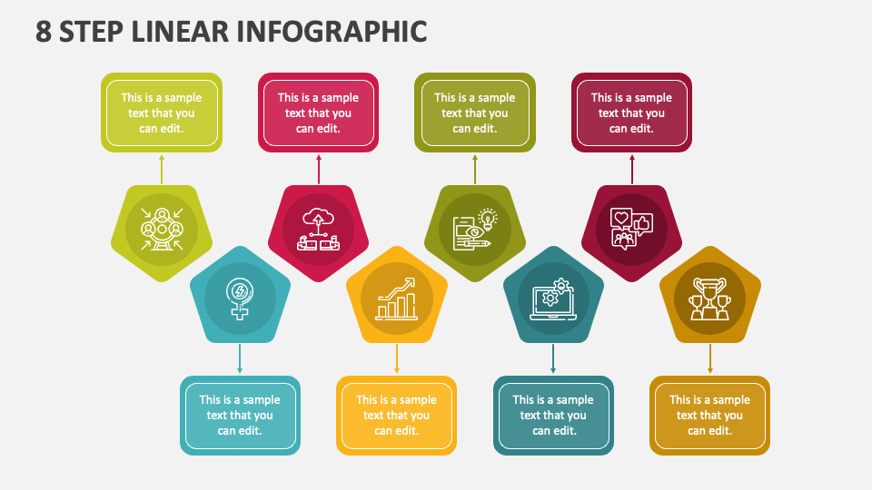 8 Step Linear Infographic PowerPoint and Google Slides Template - PPT ...