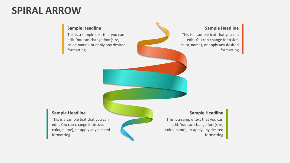 Spiral Arrow PowerPoint Presentation Slides - PPT Template