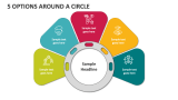 5 Options Around a Circle PowerPoint Presentation Slides - PPT Template