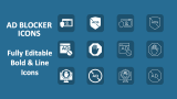 Ad Blocker Icons for PowerPoint and Google Slides - PPT Slides