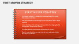 First Mover Strategy PowerPoint Presentation Slides - PPT Template