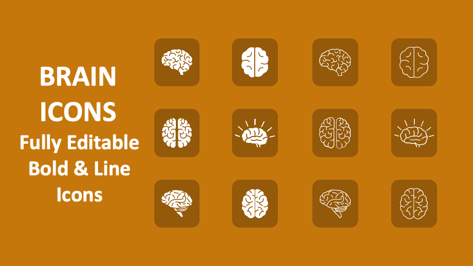 Brain Icons for PowerPoint and Google Slides - PPT Slides