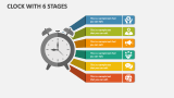 Free Clock With 6 Stages PowerPoint Presentation Template - Google Slides