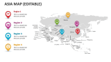 Asia Map PowerPoint Presentation Slides - PPT Template