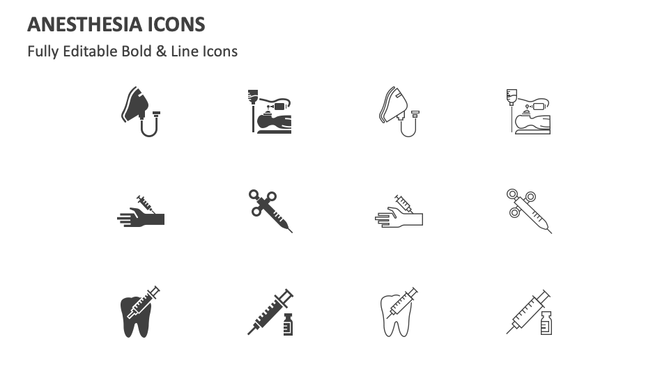 Anesthesia Icons for PowerPoint and Google Slides - PPT Slides