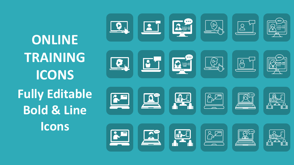 Online Training Icons PowerPoint Presentation Slides - PPT Template