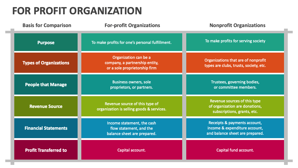 For Profit Organization PowerPoint and Google Slides Template - PPT Slides
