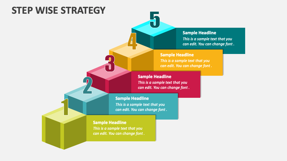 Step Wise Strategy PowerPoint and Google Slides Template - PPT Slides