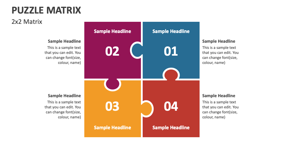 Puzzle Matrix PowerPoint Presentation Slides - PPT Template