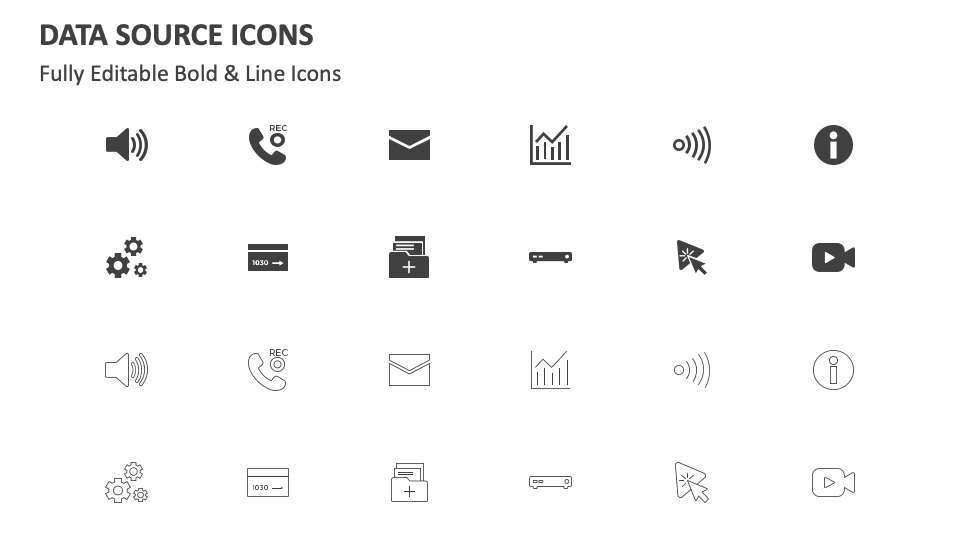 Data Source Icons for PowerPoint and Google Slides - PPT Slides
