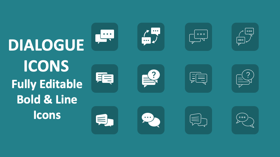Dialogue Icons for PowerPoint and Google Slides - PPT Slides