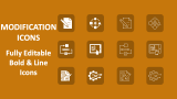 Modification Icons for PowerPoint and Google Slides - PPT Slides