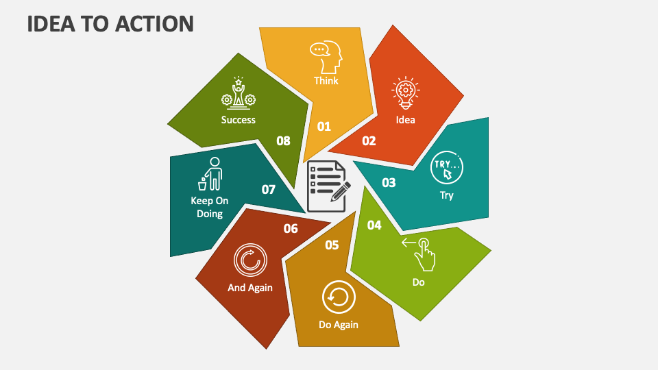 Idea to Action PowerPoint Presentation Slides - PPT Template