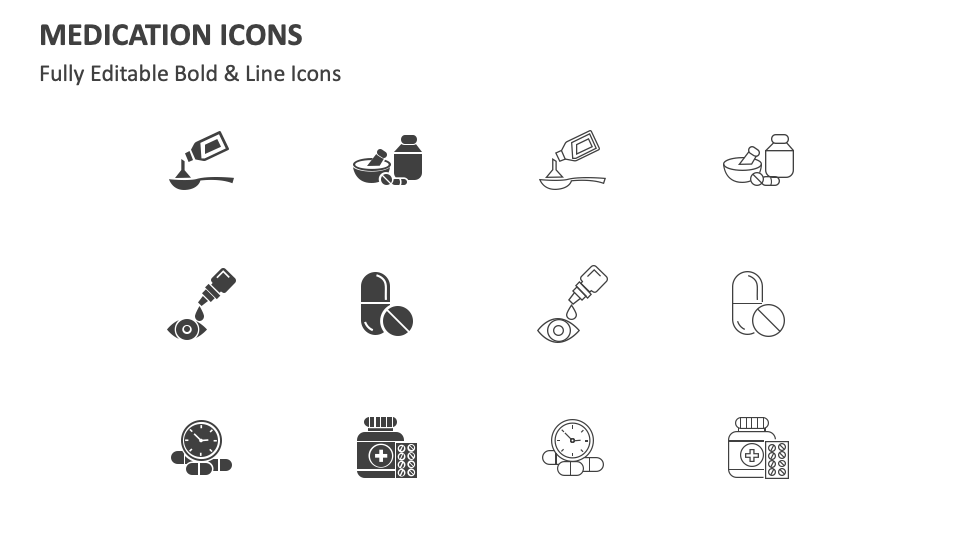 Medication Icons for PowerPoint and Google Slides - PPT Slides