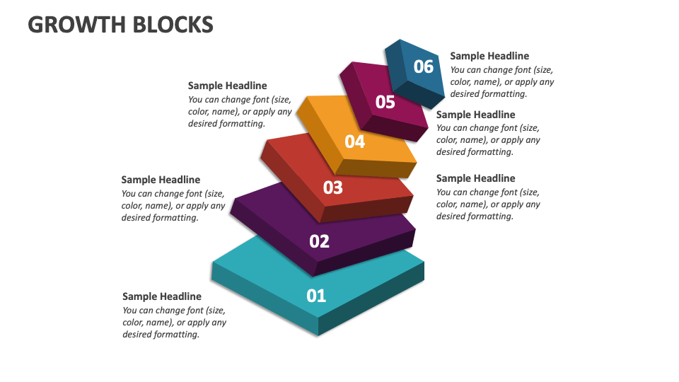 Growth Blocks PowerPoint and Google Slides Template - PPT Slides