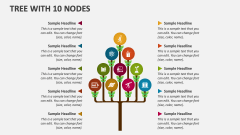 Tree With 10 Nodes PowerPoint and Google Slides Template - PPT Slides
