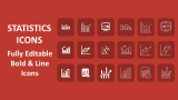 Statistics Icons PowerPoint Presentation Slides - PPT Template