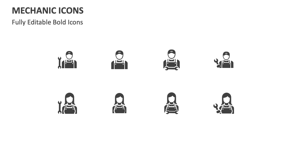 Mechanic Icons for PowerPoint and Google Slides - PPT Slides