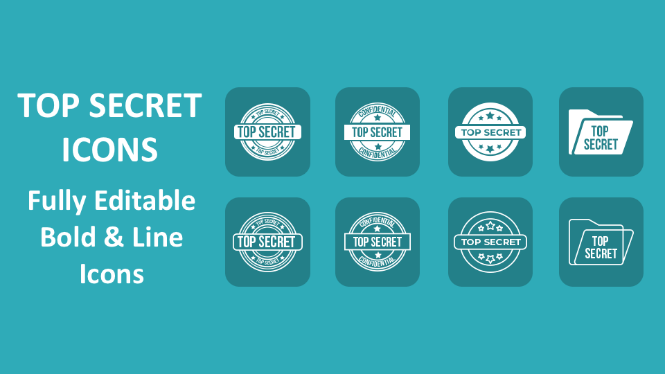 Top Secret Icons PowerPoint Presentation Slides - PPT Template