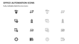 Office Automation Icons for PowerPoint and Google Slides - PPT Slides