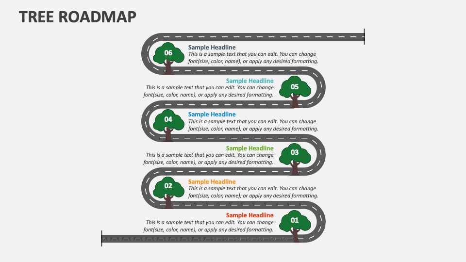 Tree Roadmap PowerPoint and Google Slides Template - PPT Slides