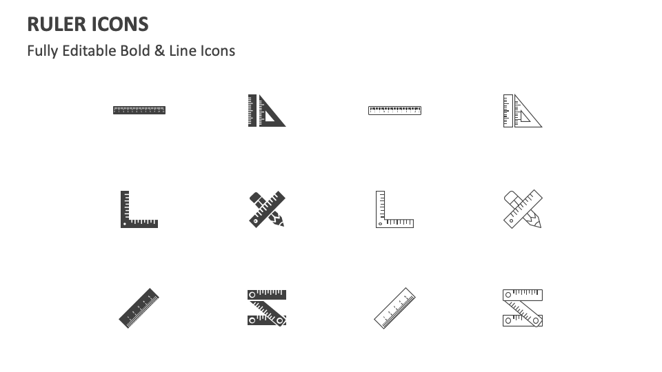 Ruler Icons for PowerPoint and Google Slides - PPT Slides