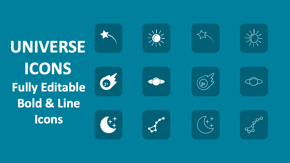 Universe Icons for PowerPoint and Google Slides - PPT Slides