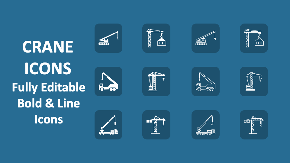 Crane Icons for PowerPoint and Google Slides - PPT Slides