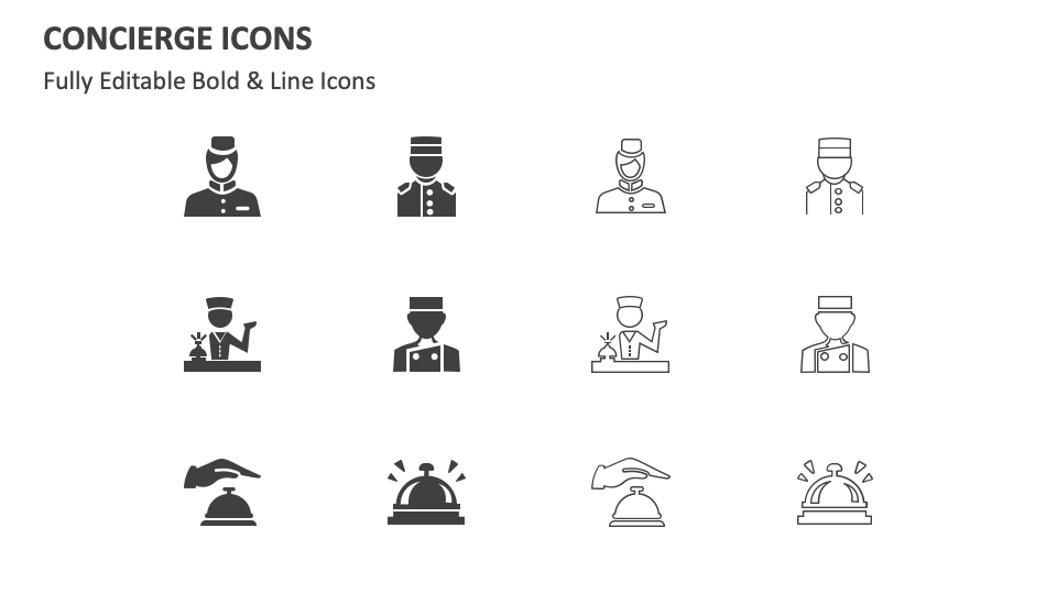 Concierge Icons for PowerPoint and Google Slides - PPT Slides