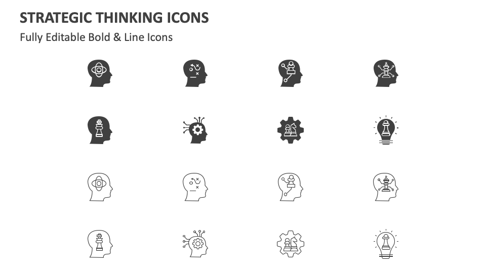 Strategic Thinking Icons for PowerPoint and Google Slides - PPT Slides