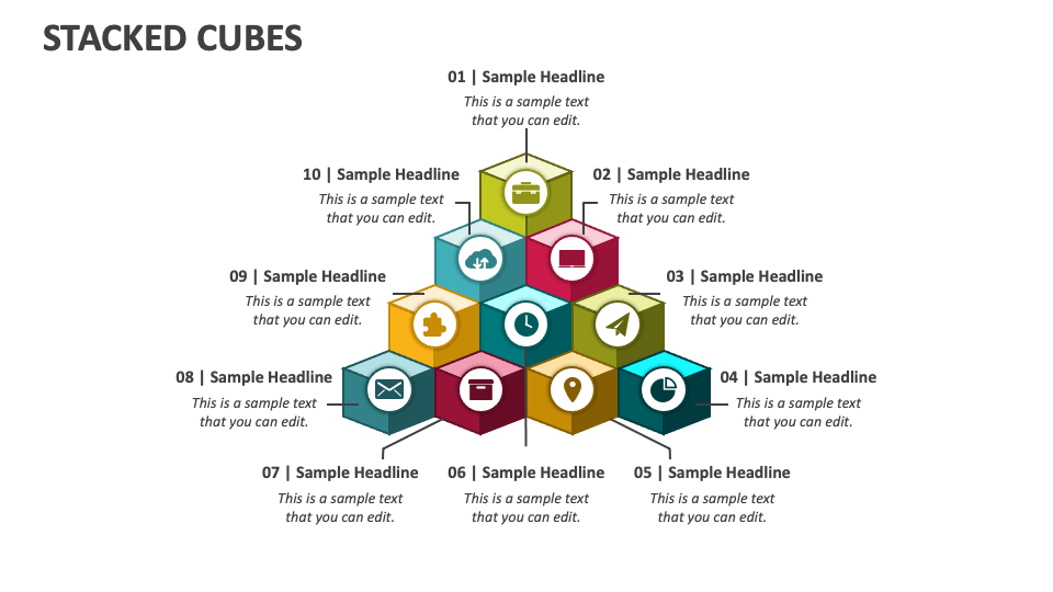 Stacked Cubes PowerPoint and Google Slides Template - PPT Slides