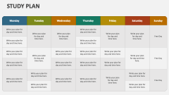 Study Plan PowerPoint Presentation Slides - PPT Template