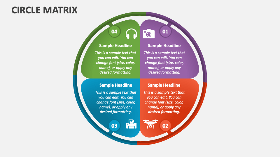 Circle Matrix PowerPoint and Google Slides Template - PPT Slides