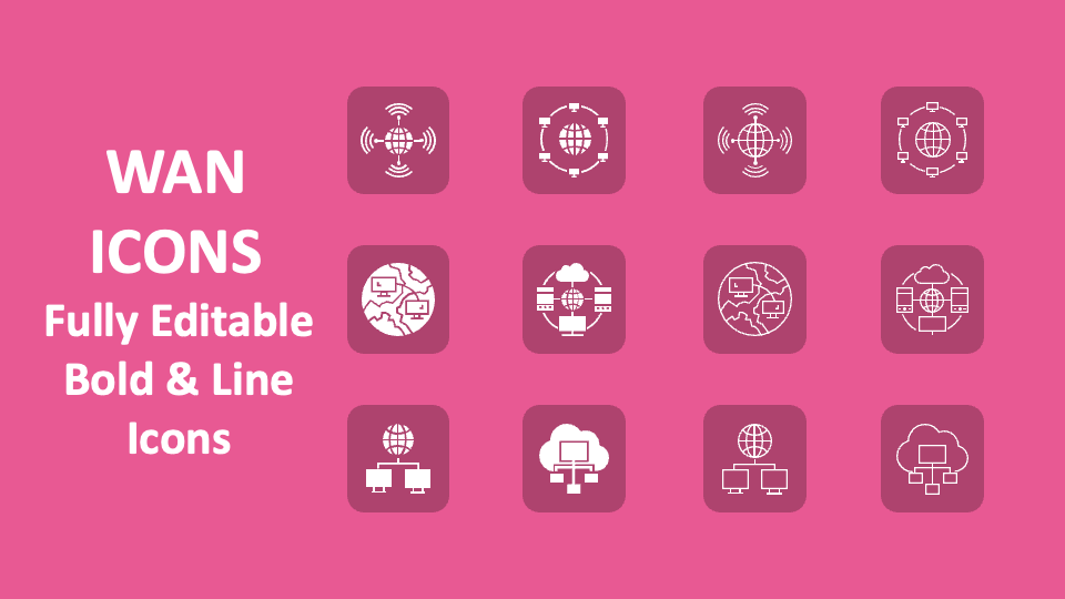 WAN Icons for PowerPoint and Google Slides - PPT Slides