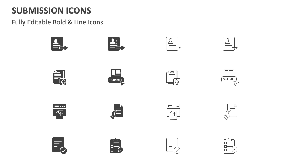 Submission Icons for PowerPoint and Google Slides - PPT Slides