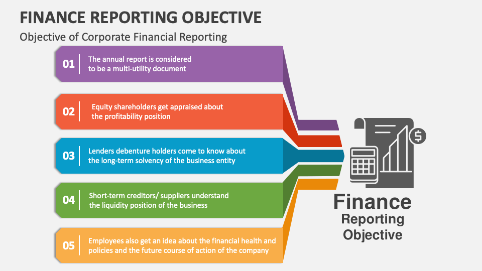 Finance Reporting Objective PowerPoint Presentation Slides - PPT Template