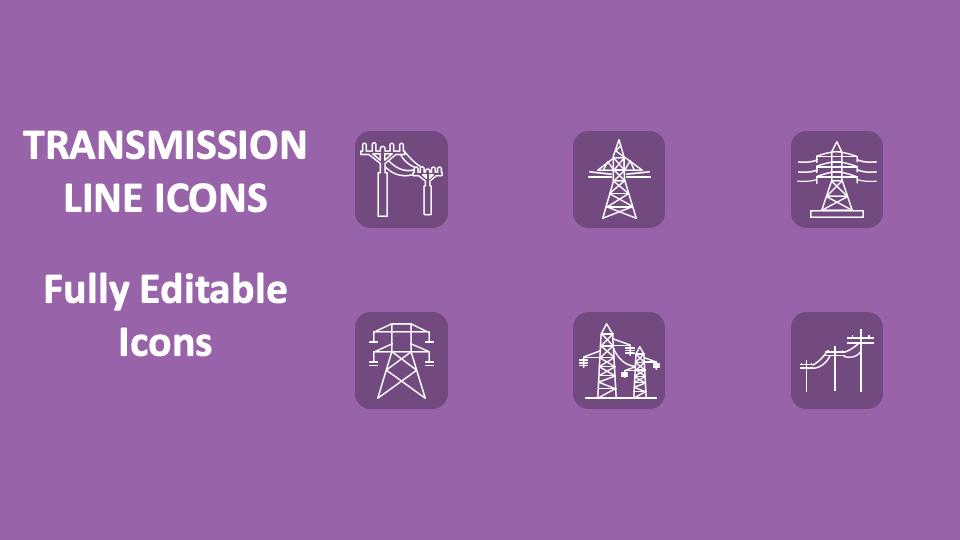 Transmission Line Icons for PowerPoint and Google Slides - PPT Slides