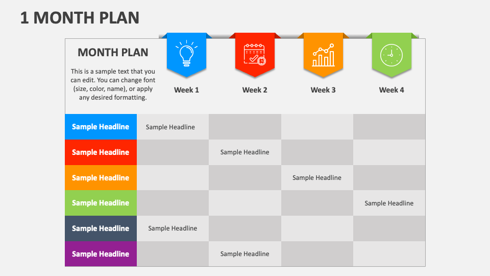 One Month Plan PowerPoint Presentation Slides - PPT Template