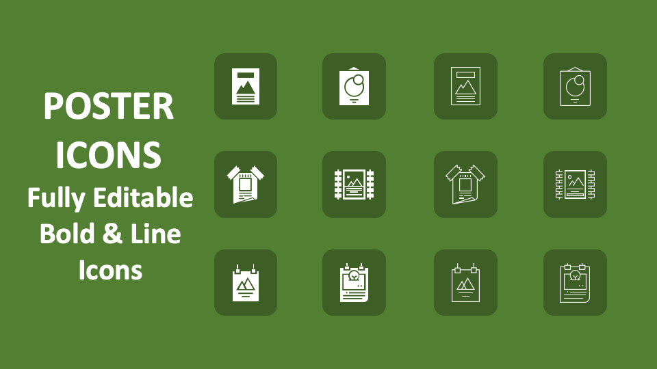 Poster Icons for PowerPoint and Google Slides - PPT Slides