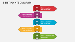Free 5 List Points Diagram PowerPoint Presentation Template - Google Slides