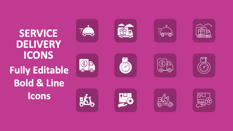 Service Delivery Icons for PowerPoint and Google Slides - PPT Slides