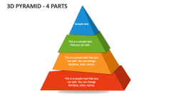 3D Pyramid - 4 Parts PowerPoint Presentation Slides - PPT Template