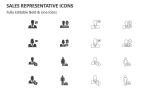 Sales Representative Icons for PowerPoint and Google Slides - PPT Slides