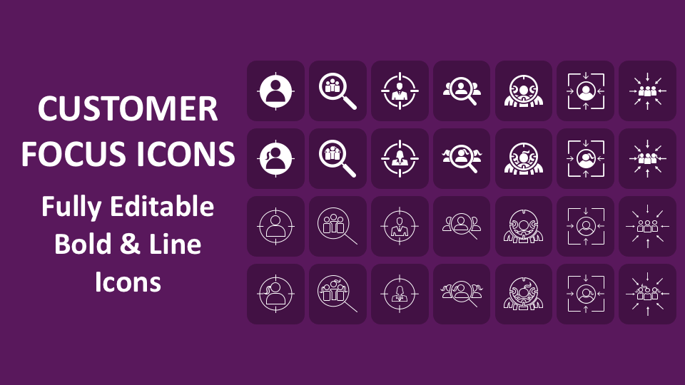 Customer Focus Icons PowerPoint Presentation Slides - PPT Template
