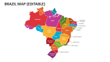 Brazil Map PowerPoint Presentation Slides - PPT Template