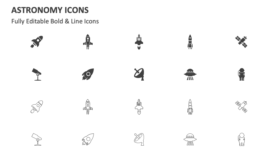 Astronomy Icons for PowerPoint and Google Slides - PPT Slides
