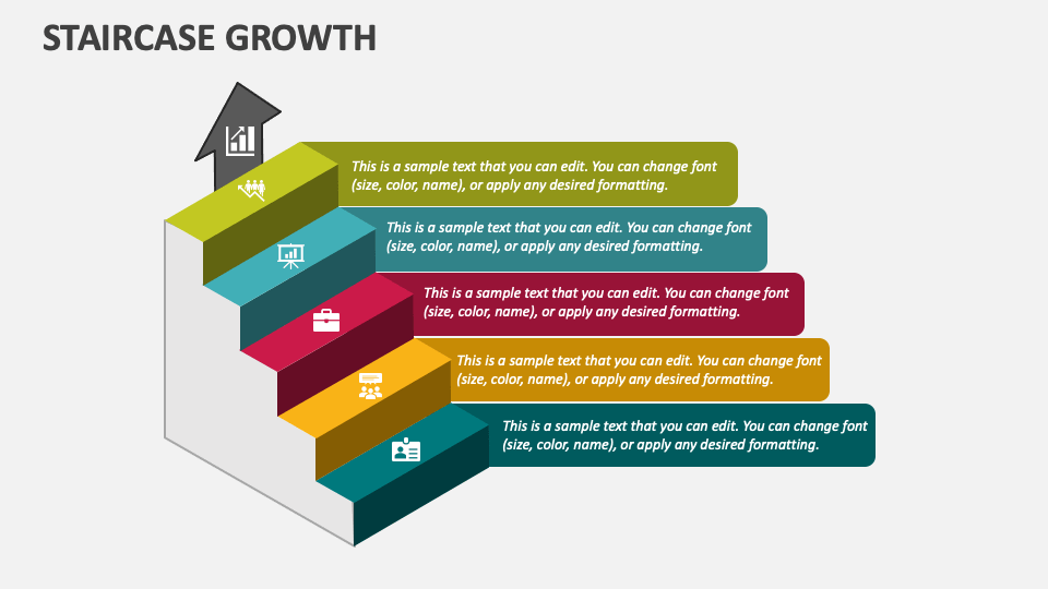 Staircase Growth PowerPoint and Google Slides Template - PPT Slides