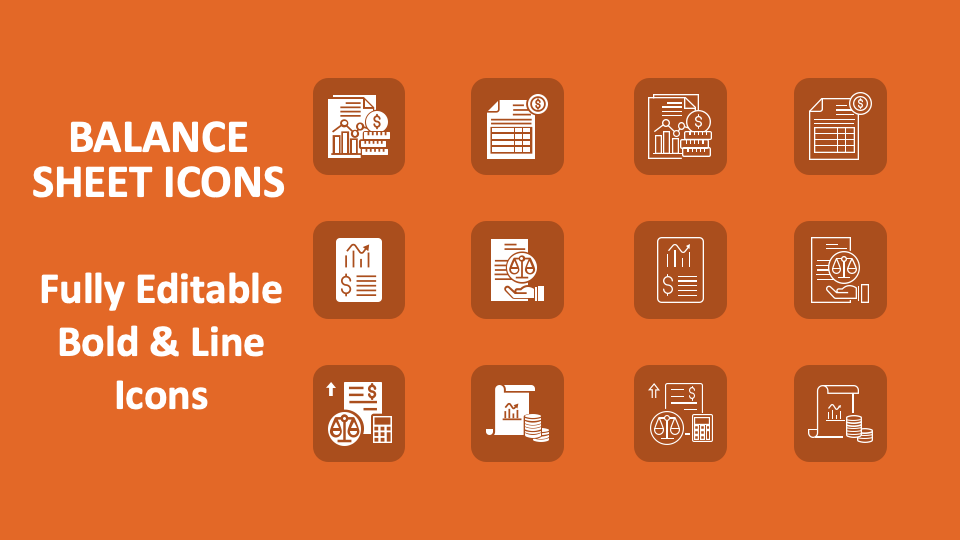 Balance Sheet Icons for PowerPoint and Google Slides - PPT Slides